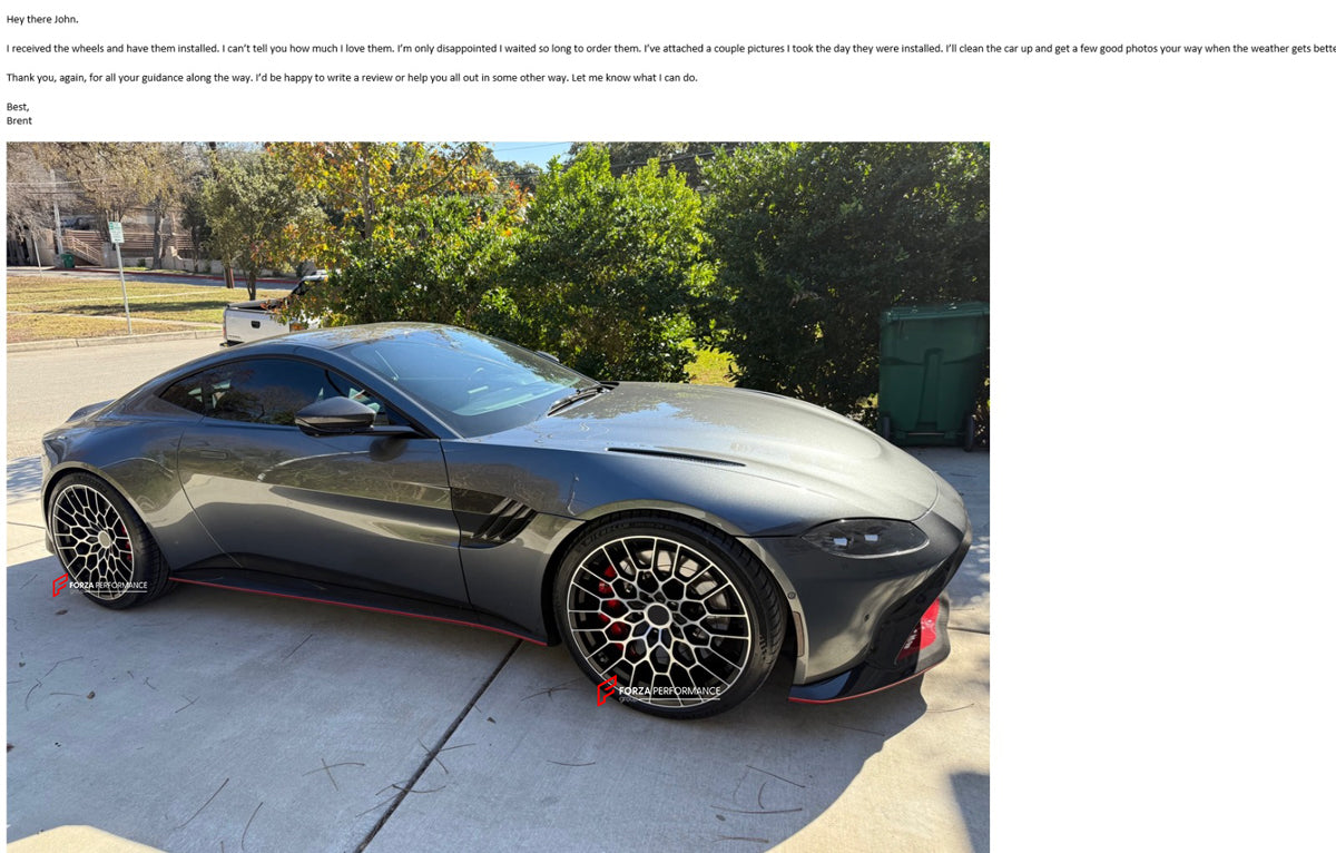 DB770 STYLE 21 INCH FORGED WHEELS RIMS for ASTON MARTIN VANTAGE 2018 ...