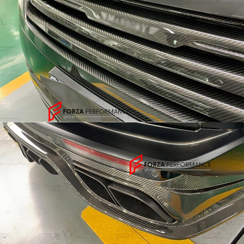 Carbon fiber body kit front lip side skirts rear lip spoilers wide body ...