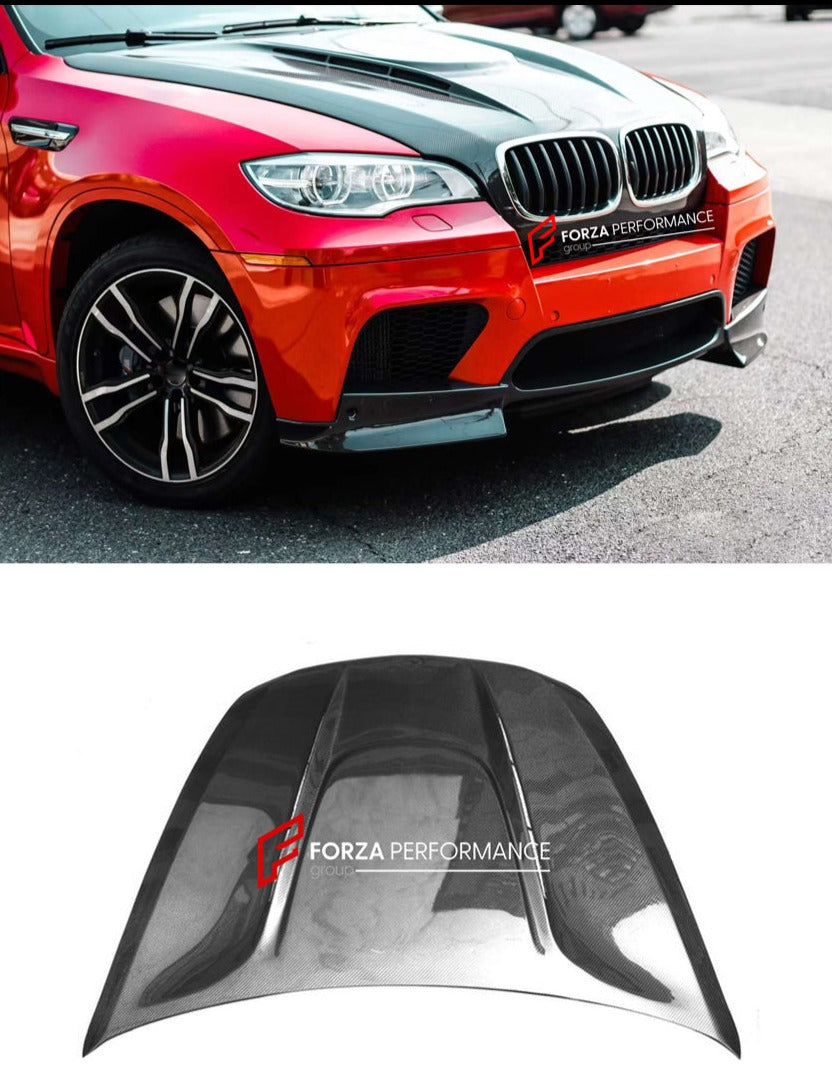 DRY CARBON FRONT HOOD for BMW X6 / X5 E71 / E70 custom fit FORZA ...