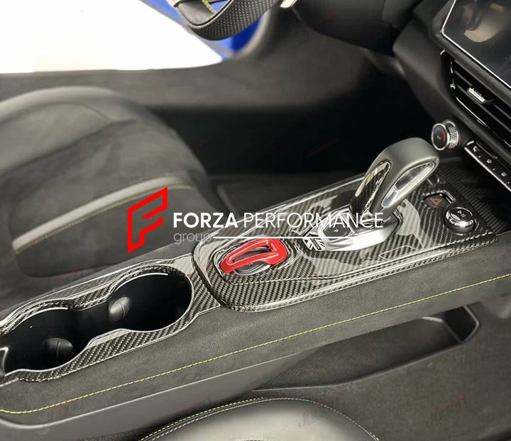 CARBON CENTER CONSOLE FRAME COVER AND CUPHOLDER for LOTUS EMIRA – Forza ...