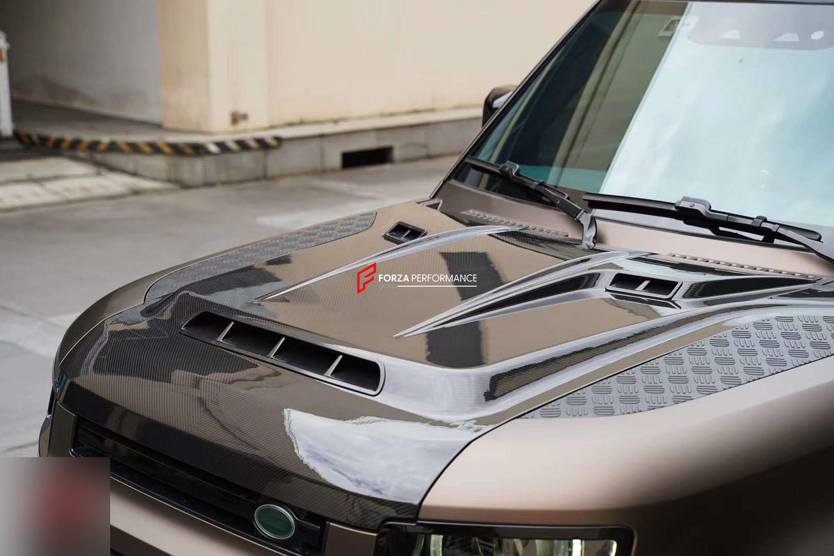 ROCK STYLE DRY CARBON HOOD for LAND ROVER DEFENDER L663 2021+ – Forza ...