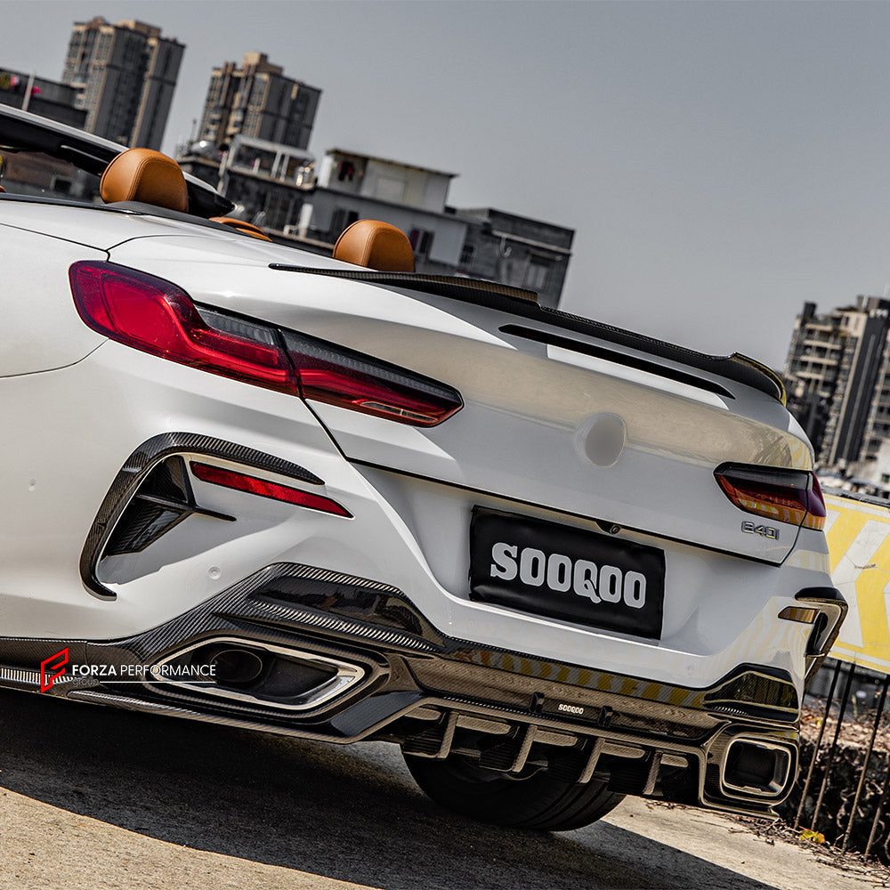 AUTHENTIC SOOQOO CARBON REAR DIFFUSER for BMW 8 SERIES G14 G15 CONVERT