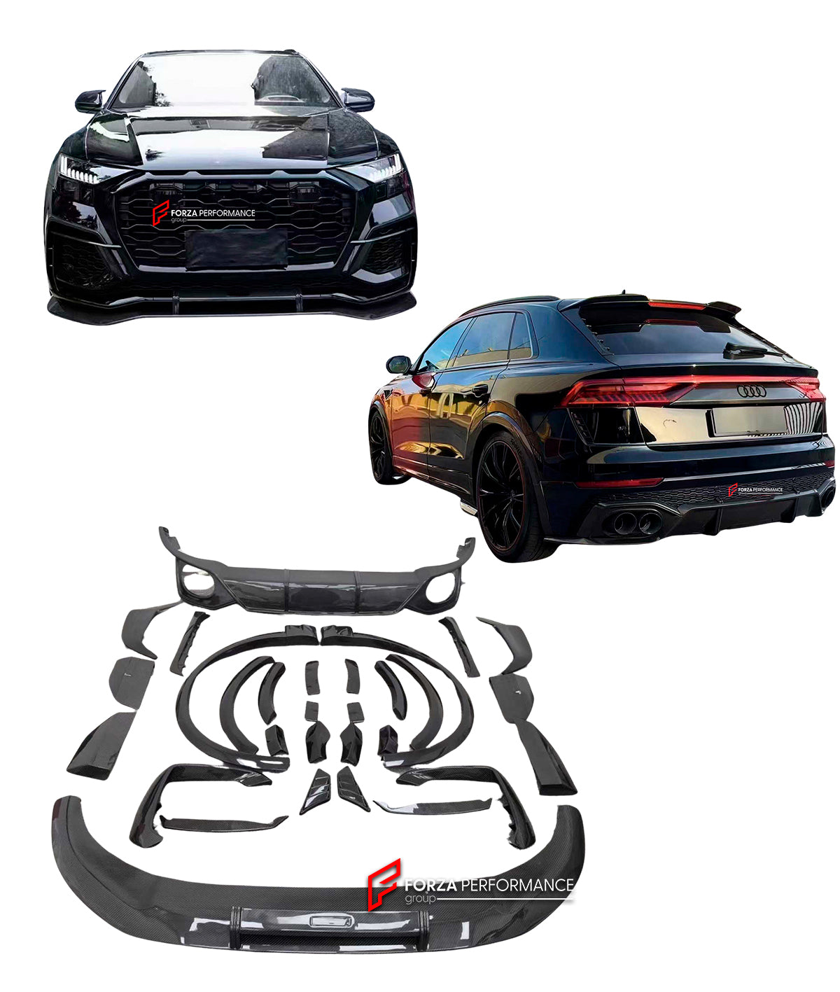 FORZA PERFORMANCE CARBON BODY KIT for AUDI RSQ8 4M 2019 - 2024 custom ...