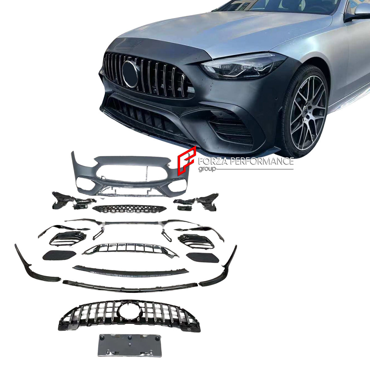 CONVERSION FRONT BUMPER for MERCEDES BENZ C CLASS C180 C200 C300 W206 ...