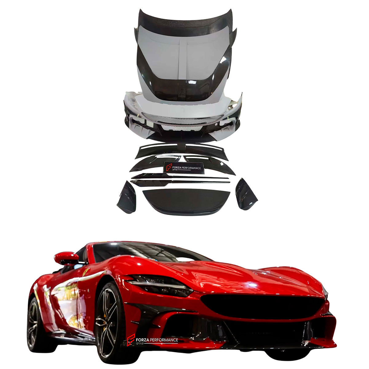 FORZA PERFORMANCE CARBON BODY KIT for FERRARI ROMA 2020+ custom fit ...