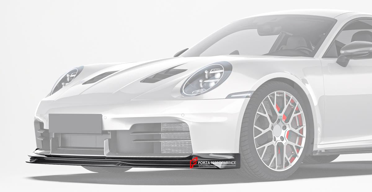 DRY CARBON REPLACEMENT FRONT LIP for PORSCHE 911 992.2 CARRERA 2025+