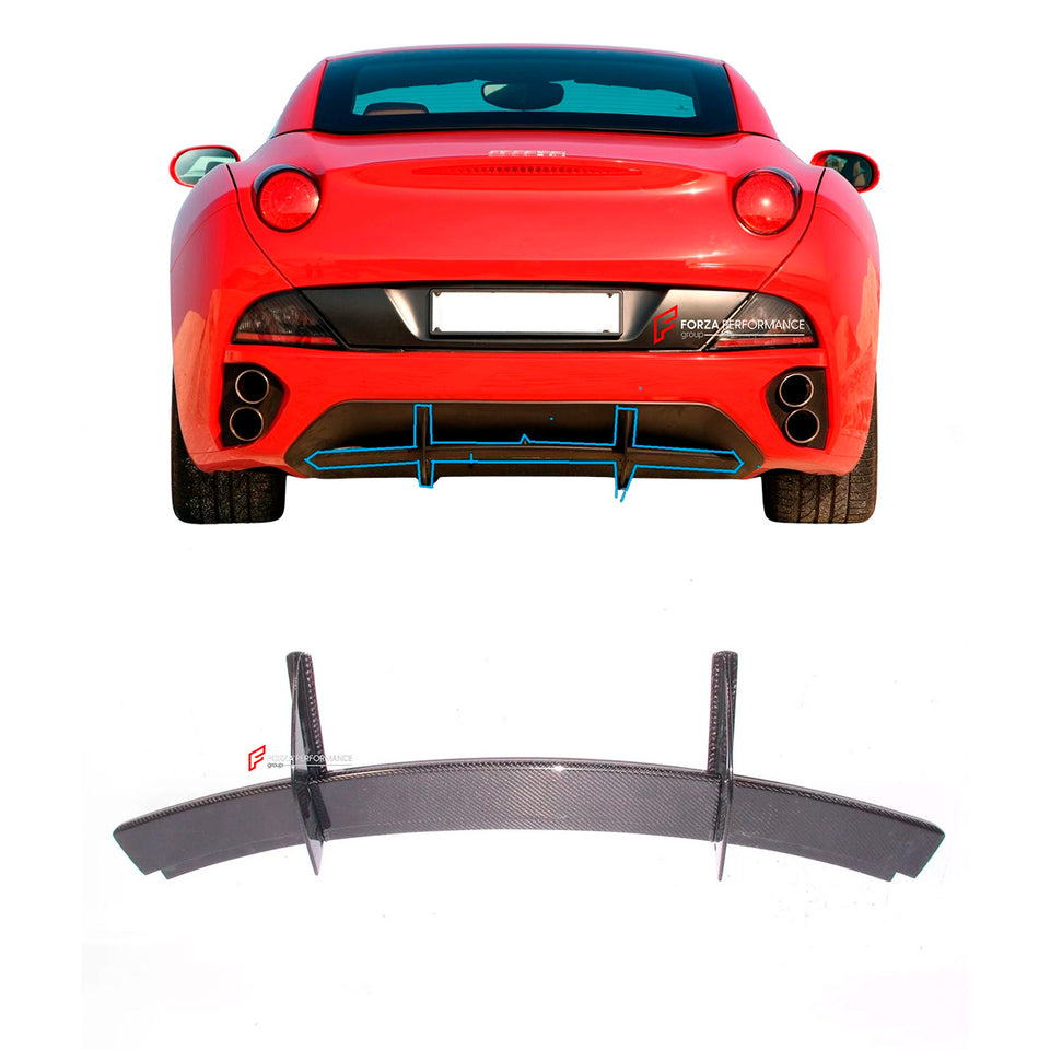 CARBON REAR DIFFUSER COVER for FERRARI CALIFORNIA 2008 - 2014