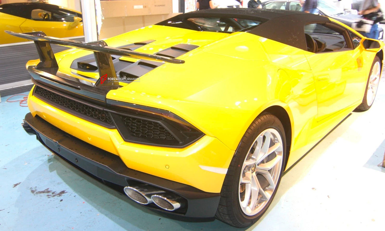 CARBON REAR SPOILER WITH BASE for LAMBORGHINI HURACAN LP580 LP610 SPYD