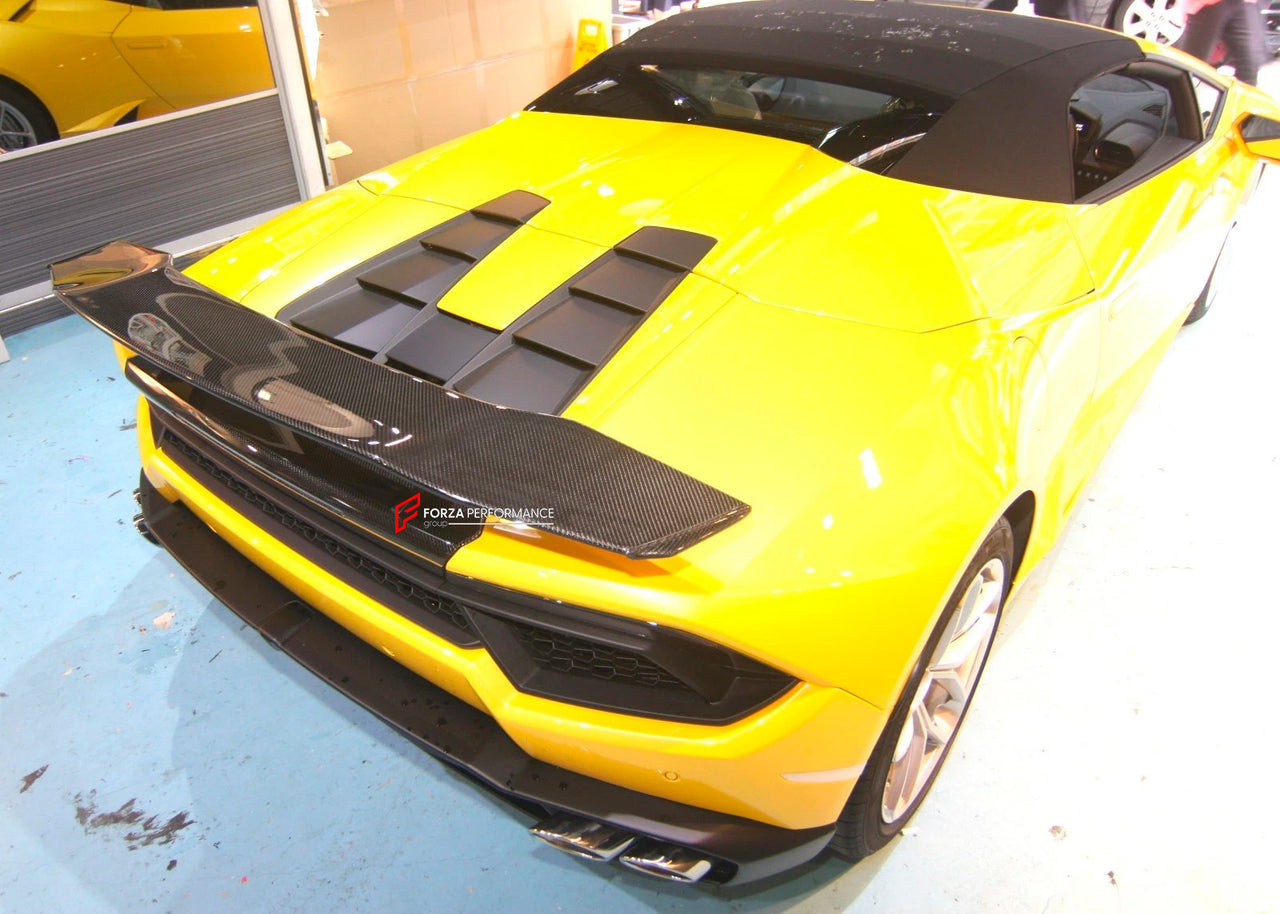 CARBON REAR SPOILER WITH BASE for LAMBORGHINI HURACAN LP580 LP610 SPYD