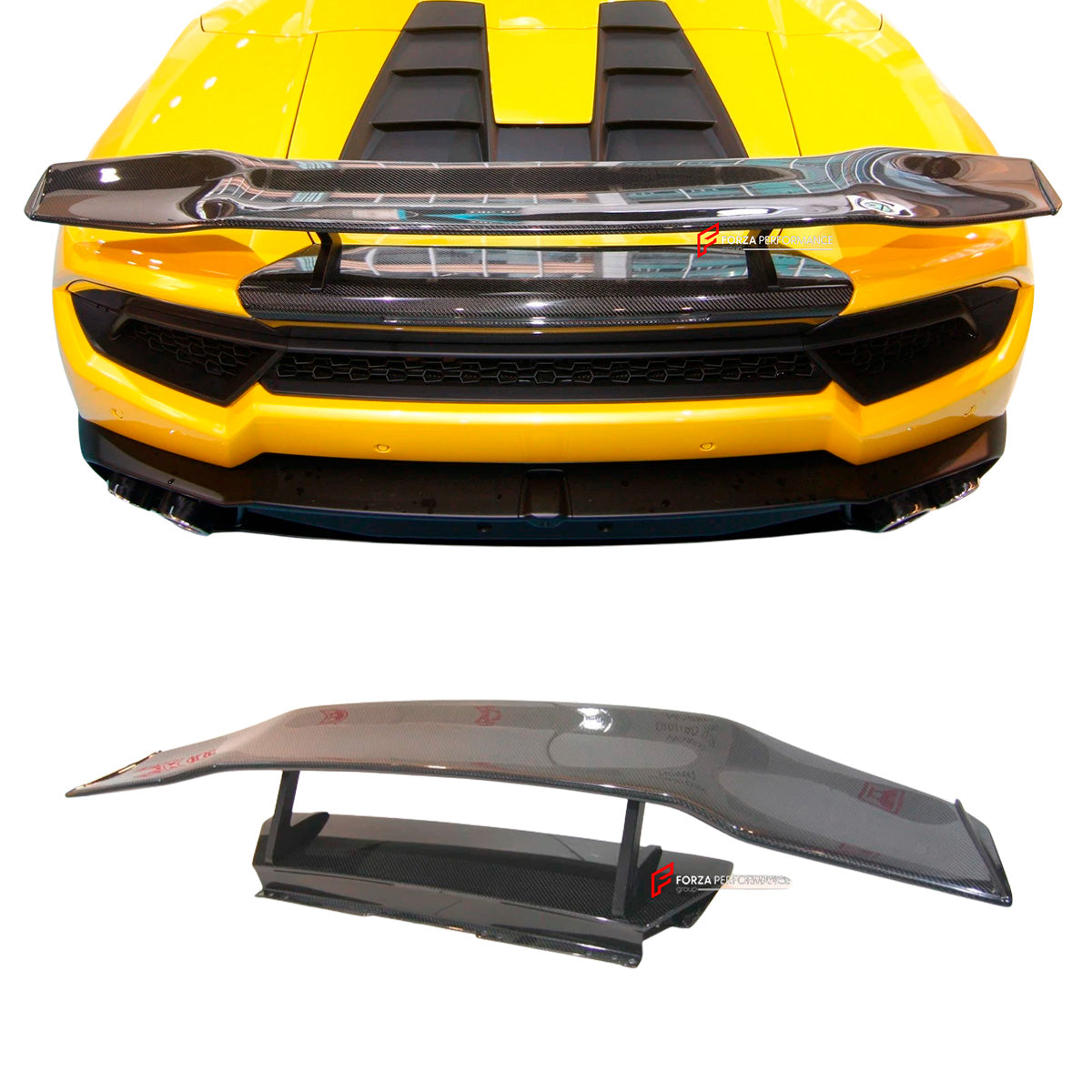CARBON REAR SPOILER WITH BASE for LAMBORGHINI HURACAN LP580 LP610 SPYD