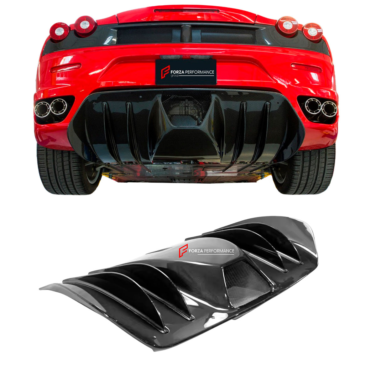 CARBON REPLACEMENT REAR DIFFUSER for FERRARI F430 2004 - 2009