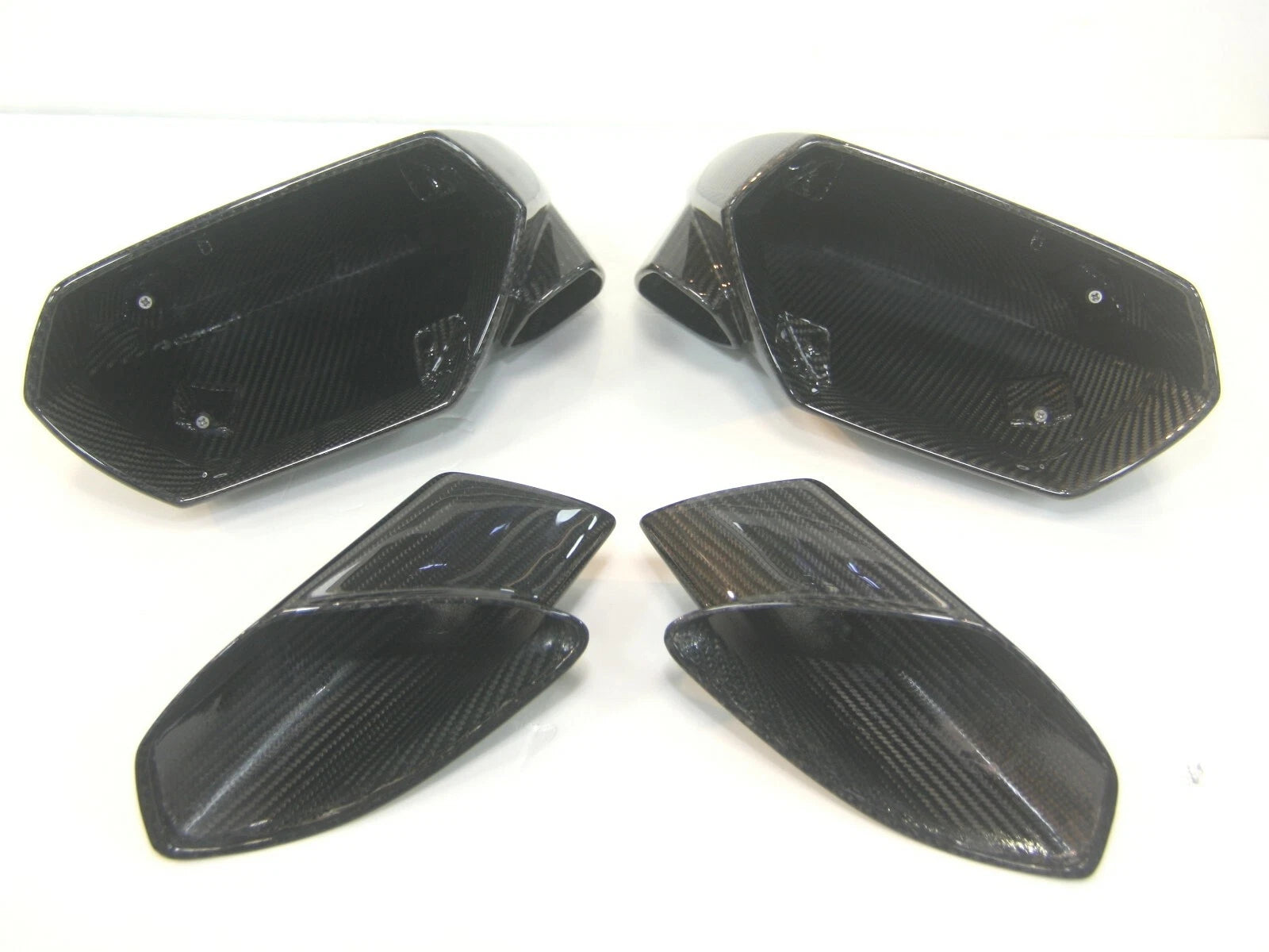 CARBON SIDE MIRROR COVERS WITH STANDS for LAMBORGHINI HURACAN LP580 LP