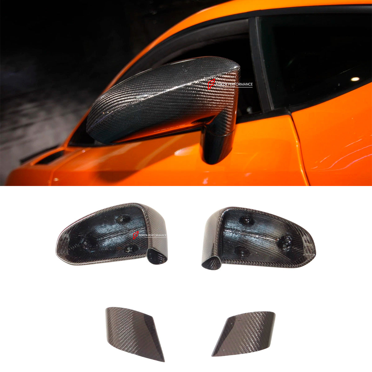CARBON SIDE MIRROR COVERS for LAMBORGHINI GALLARDO COUPE SPYDER LHD 20