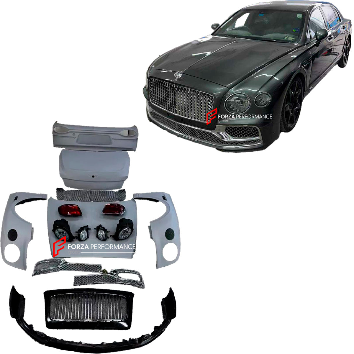 CONVERSION BODY KIT for BENTLEY FLYING SPUR 2005-2019 UPGRADE to 3 GEN