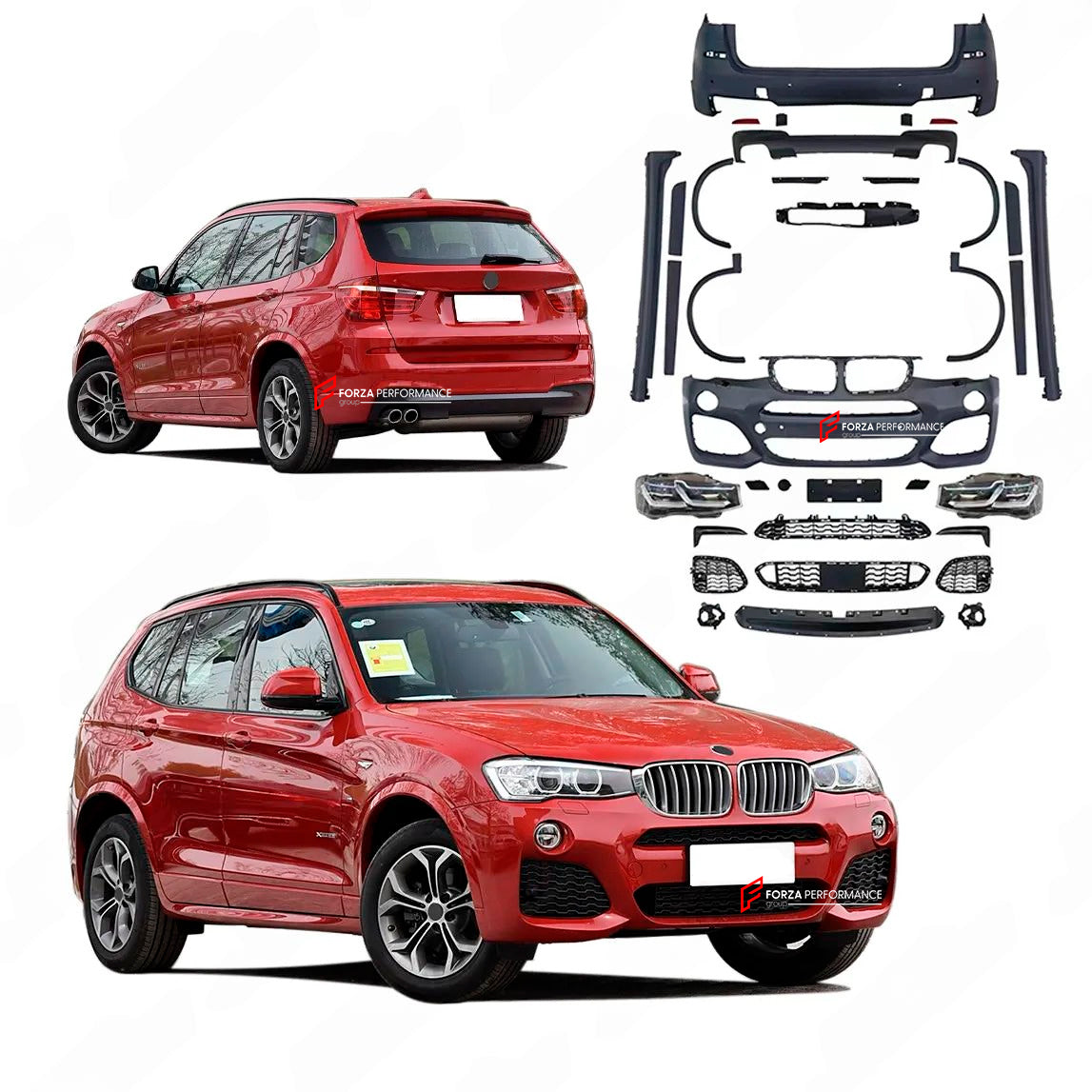 CONVERSION BODY KIT for BMW X3 F25 2010 - 2013 UPGRADE to X3 F25 LCI F