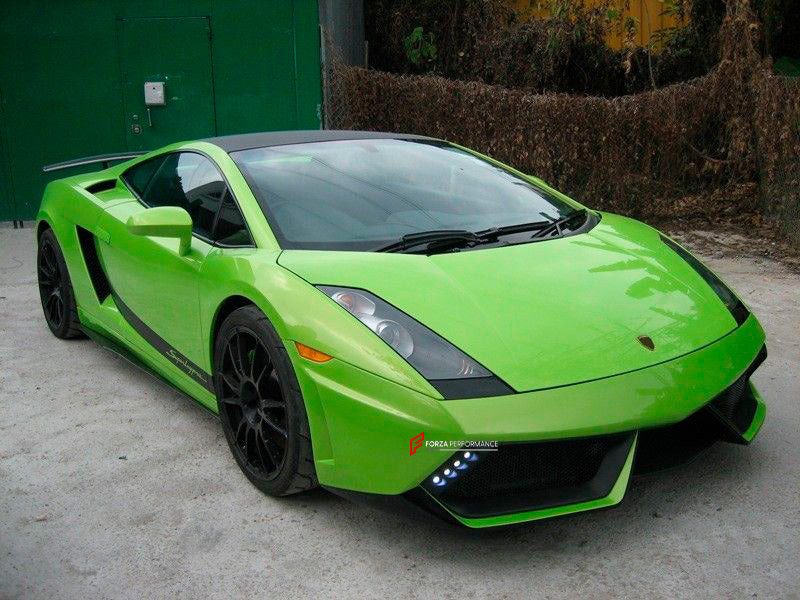 CONVERSION CARBON FRONT BUMPER WITH LED LIGHTS COVER for LAMBORGHINI G