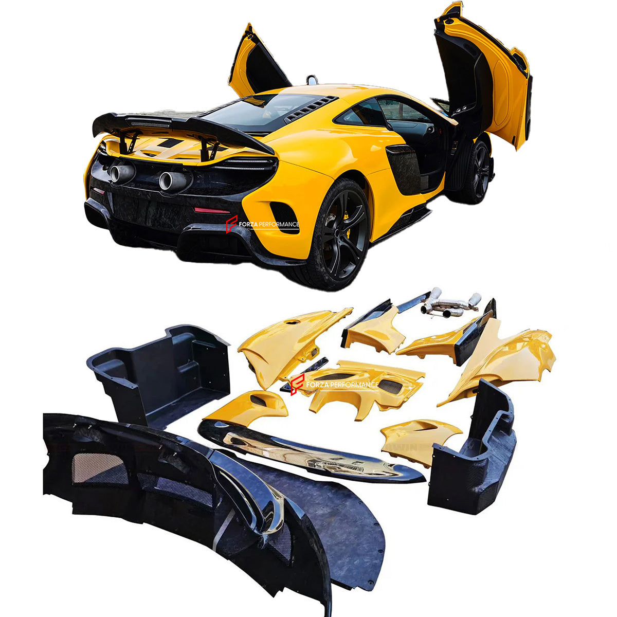 CONVERSION UPGRADE DRY CARBON REAR BODY KIT for MCLAREN MP4-12C 650S 6