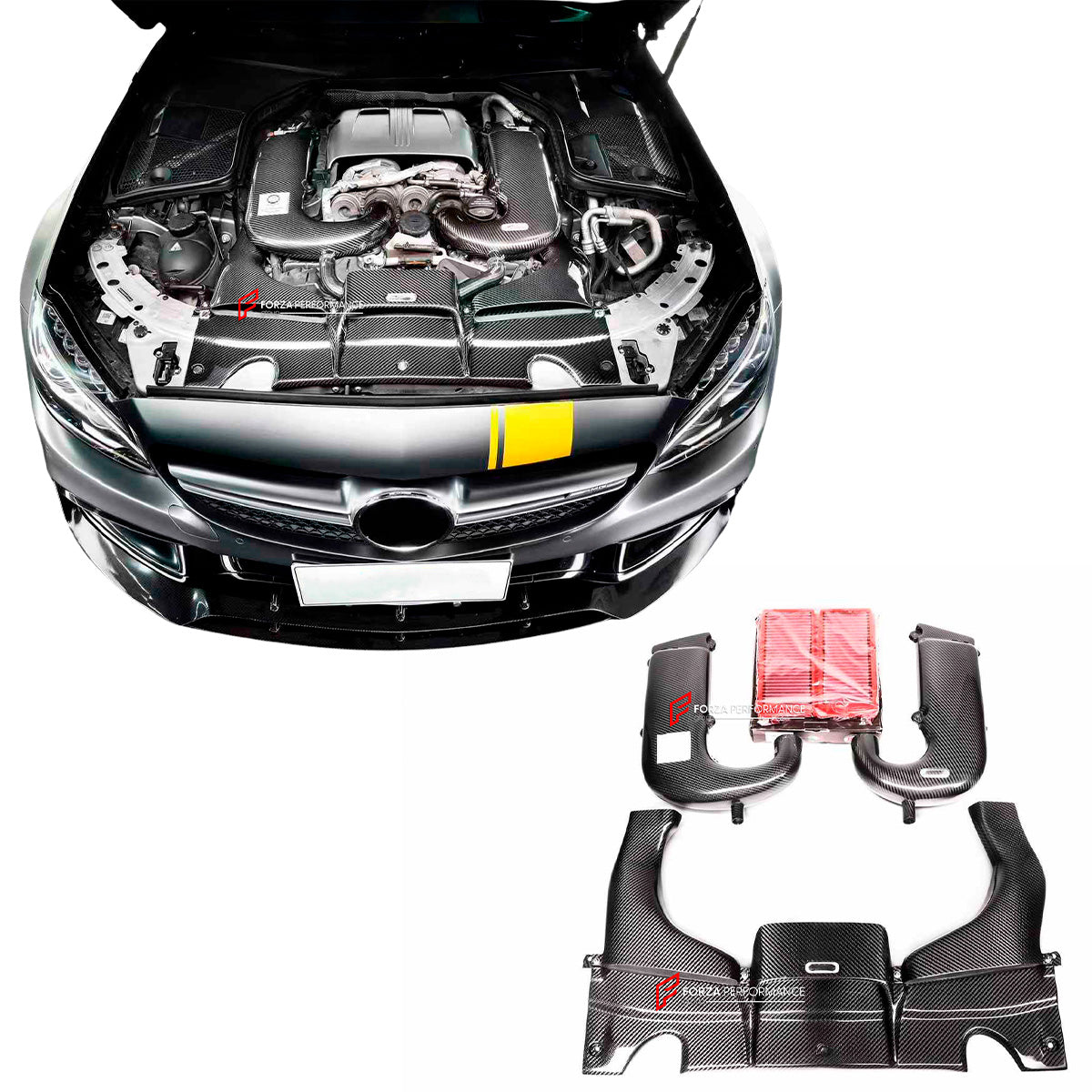 DRY CARBON AIR INTAKE for MERCEDES BENZ C CLASS AMG C63 W205 2015 - 20