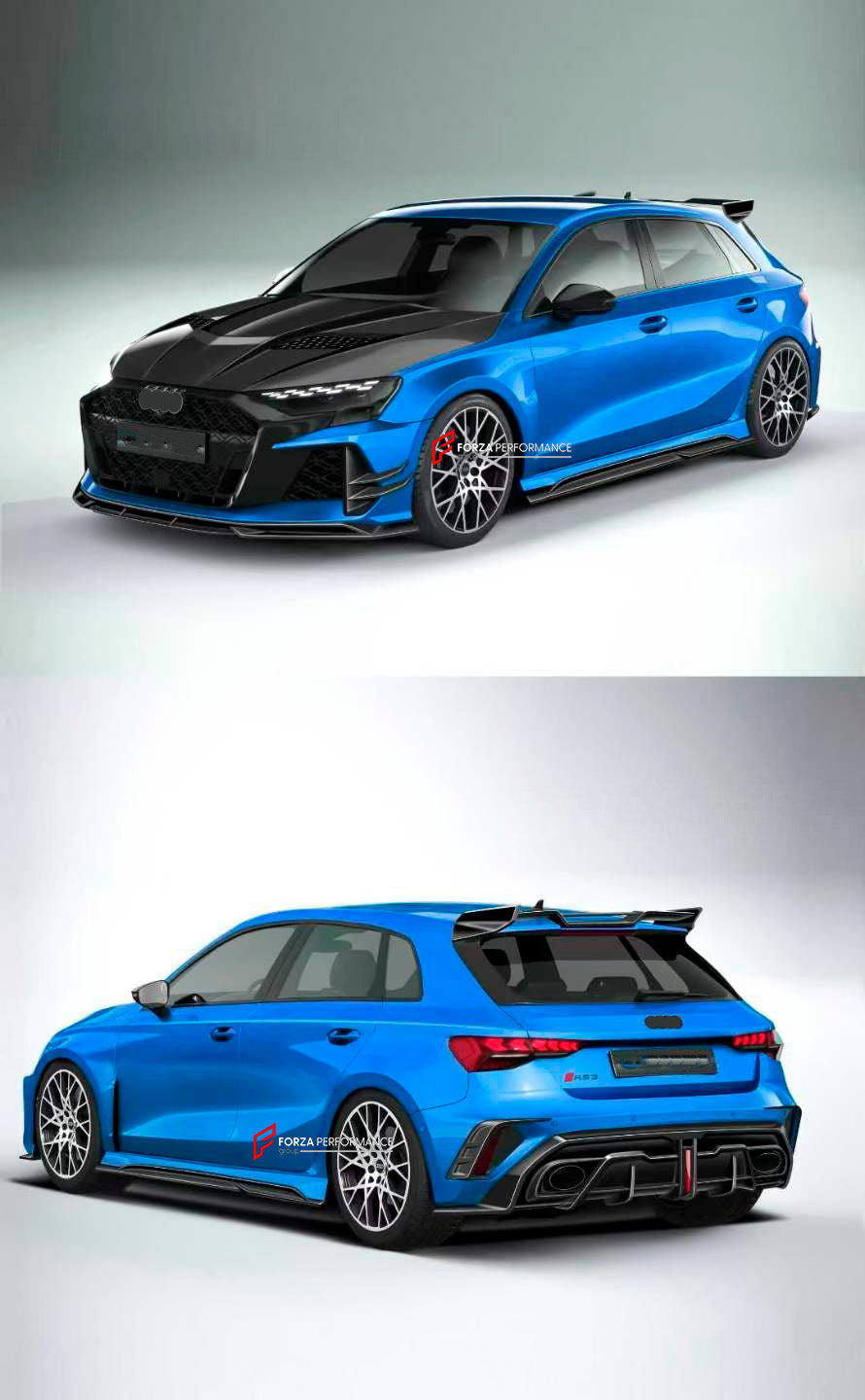 DRY CARBON BODY KIT for AUDI RS3 8Y FACELIFT 2024+