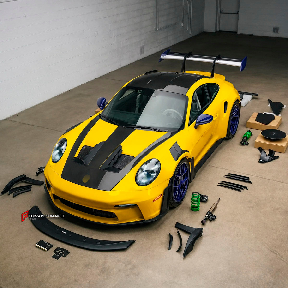 DRY CARBON BODY KIT for PORSCHE 911 992 GT3 RS 2019+ FORZA PERFORMANCE ...