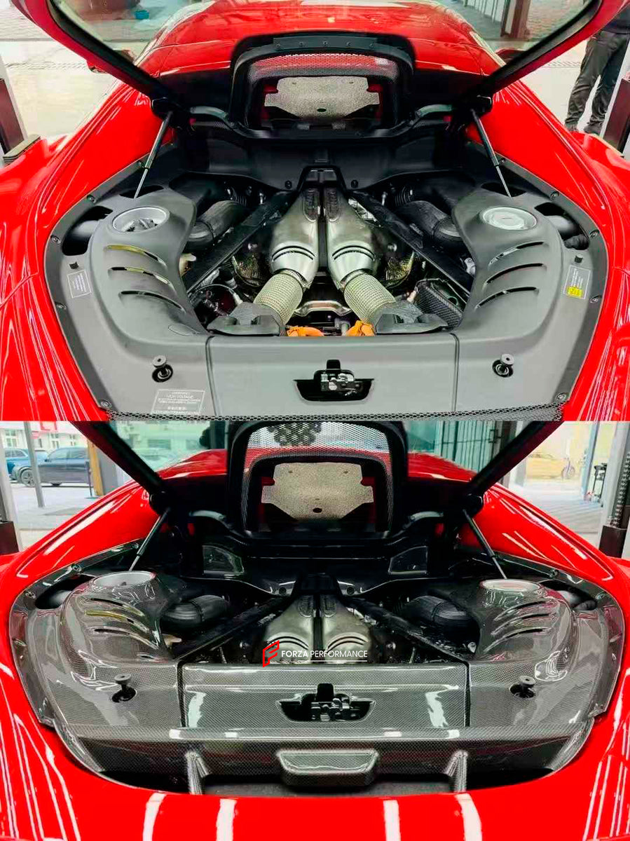 FORZA PERFORMANCE GROUP DRY CARBON ENGINE COVER for FERRARI 296 GTB ...