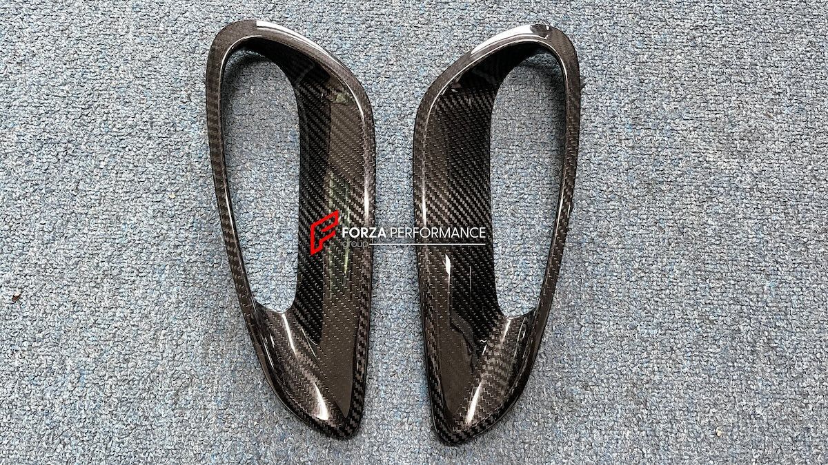 DRY CARBON FIBER AIR VENTS for PORSCHE 911 992.1 TURBO S 2019 - 2025 ...