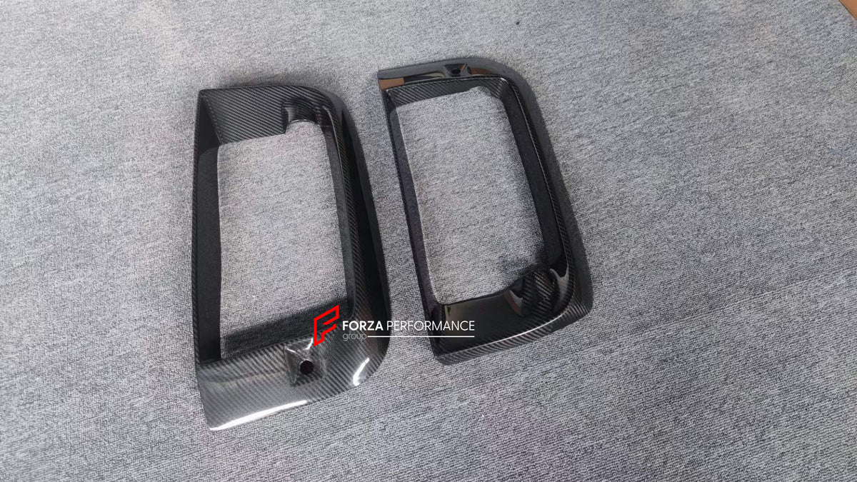 DRY CARBON FRONT BUMPER AIR VENTS COVER for PORSCHE 911 992.1 TURBO S ...