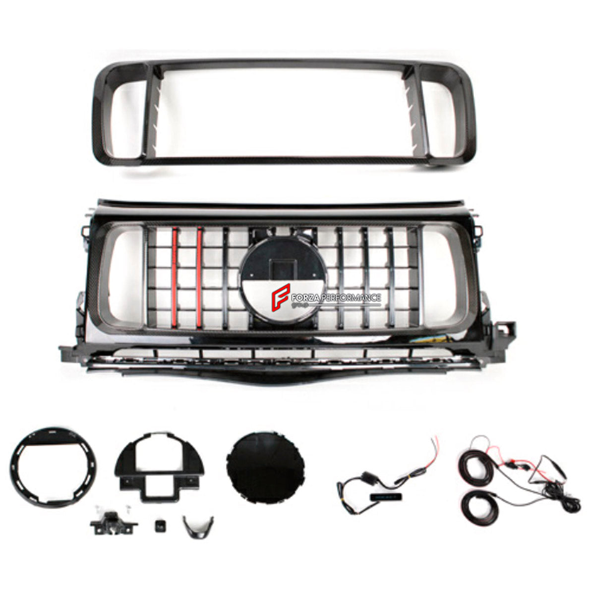 CONVERSION DRY CARBON FRONT GRILLE for MERCEDES-BENZ G-CLASS W463 2008 ...