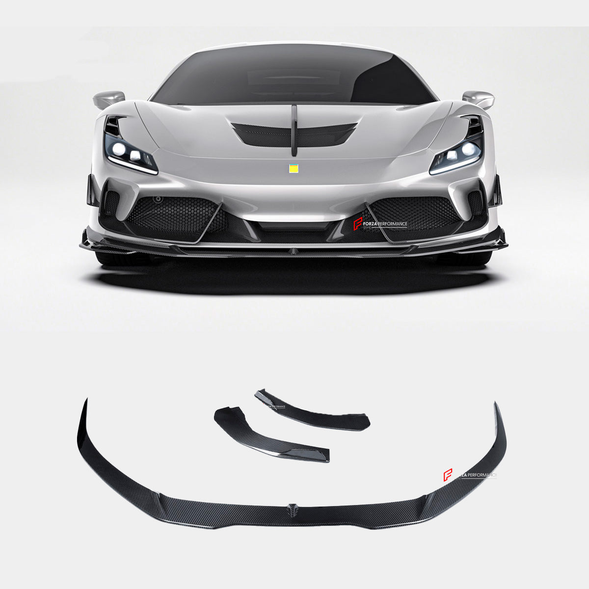DRY CARBON FRONT LIP for FERRARI F8 2019 - 2022