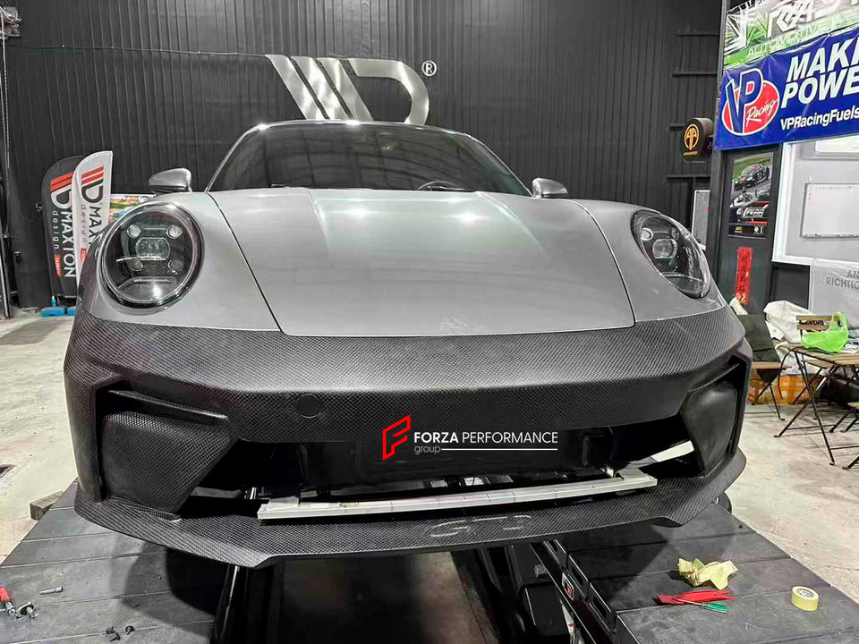 CONVERSION UPGRADE CARBON FRONT BUMPER for PORSCHE 911 992.2 CARRERA 2