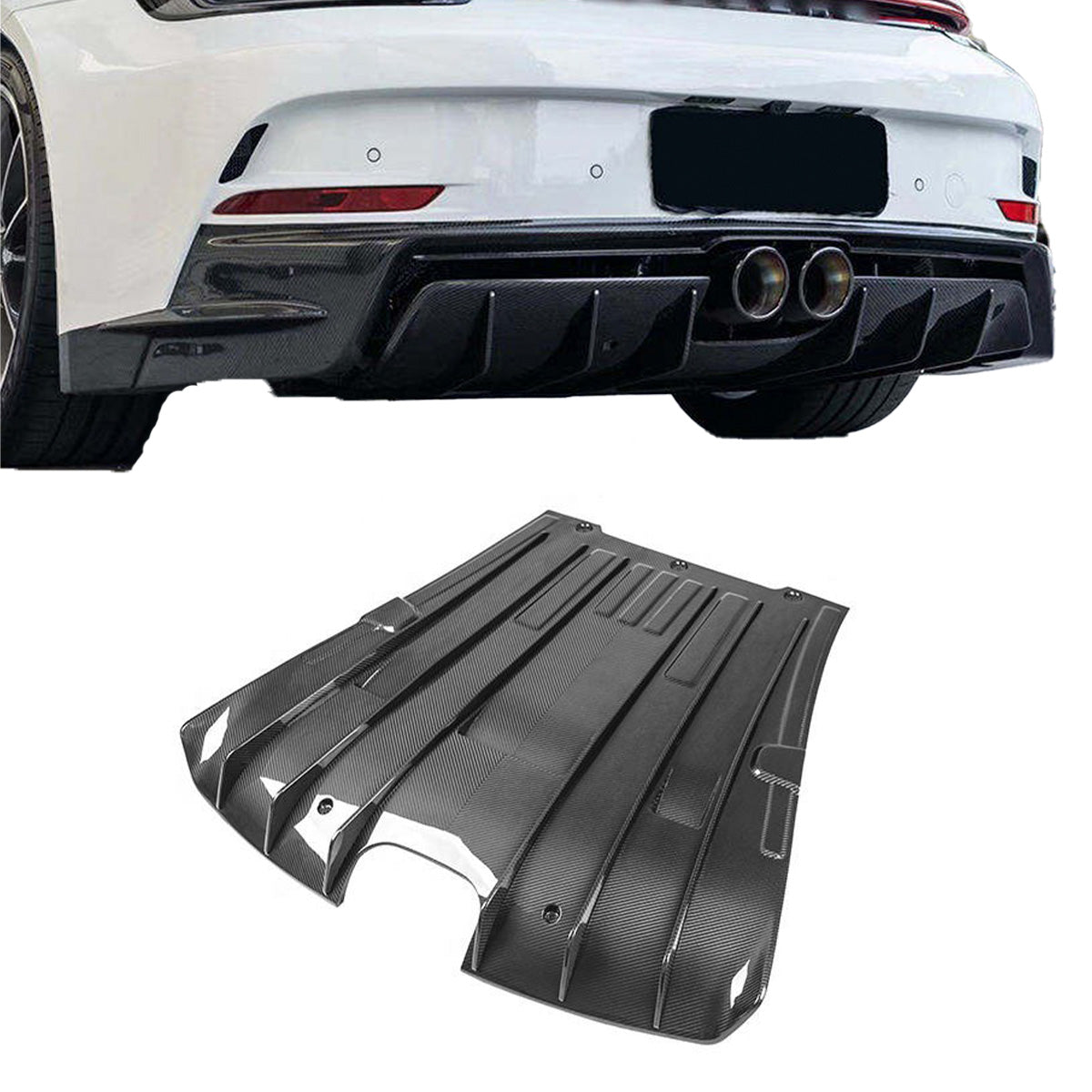 DRY CARBON REAR DIFFUSER for PORSCHE 911 992.1 GT3 2019 - 2025 – Forza ...