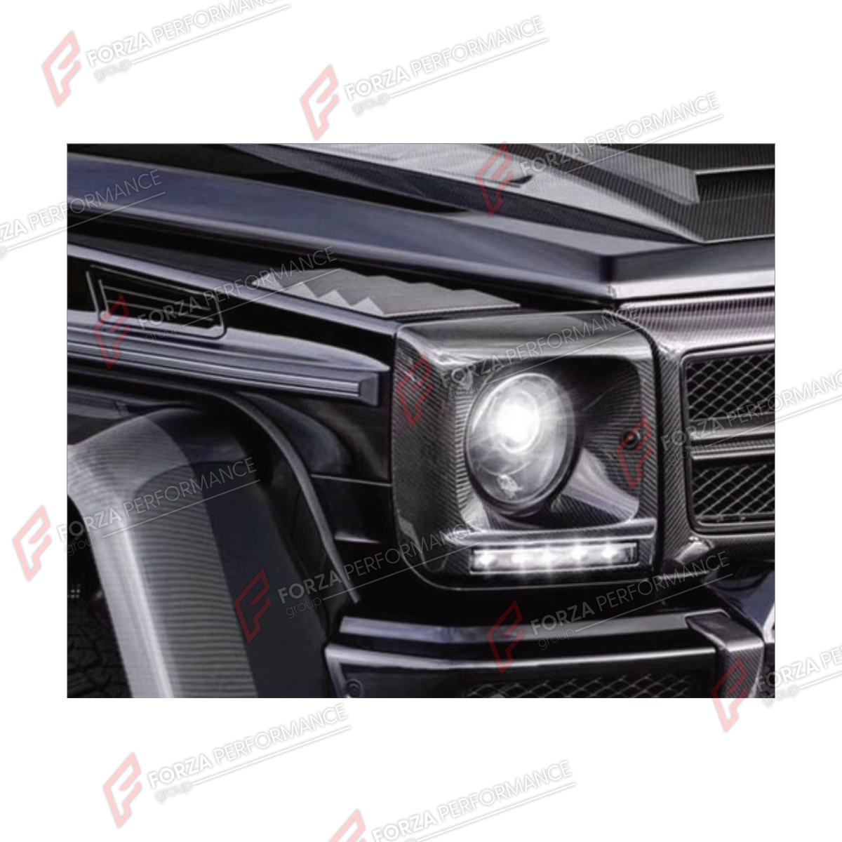 DRY CARBON HOOD BONNET AIR VENTS for MERCEDES-BENZ G-CLASS W463 2008 - 2018