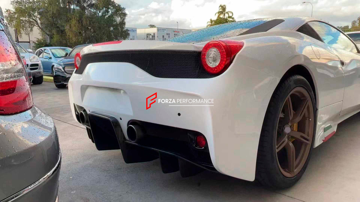 DRY CARBON REAR BUMPER and DIFFUSER for FERRARI 458 ITALIA 2009 - 2015 ...
