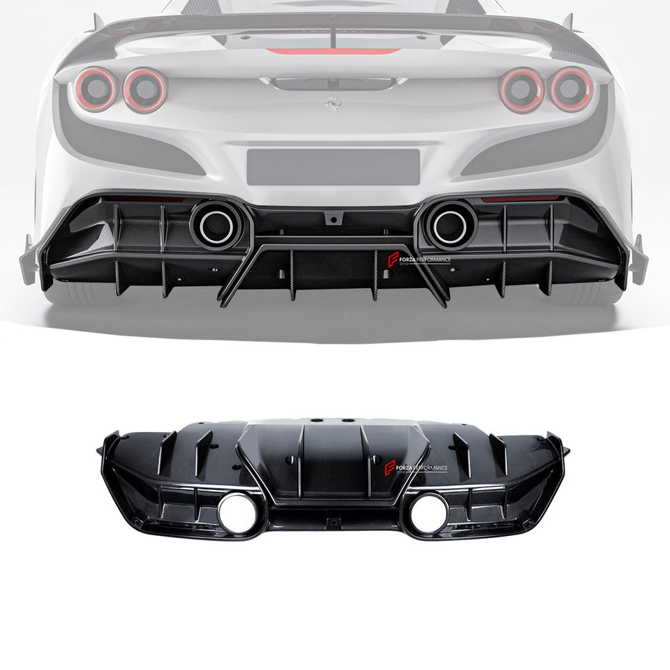 DRY CARBON REAR DIFFUSER for FERRARI F8 2019 - 2022