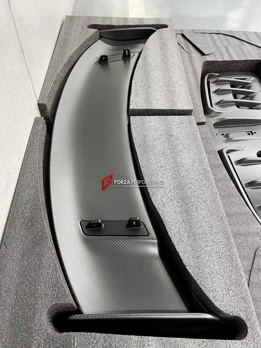 DRY CARBON REAR WING SPOILER with ENGINE LID for PORSCHE 911 992.2 CAR
