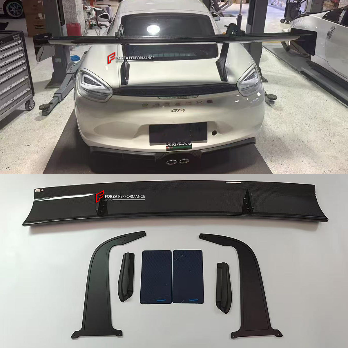 DRY CARBON TIME ATTACK WING SPOILER for PORSCHE 718 982 981 2012+