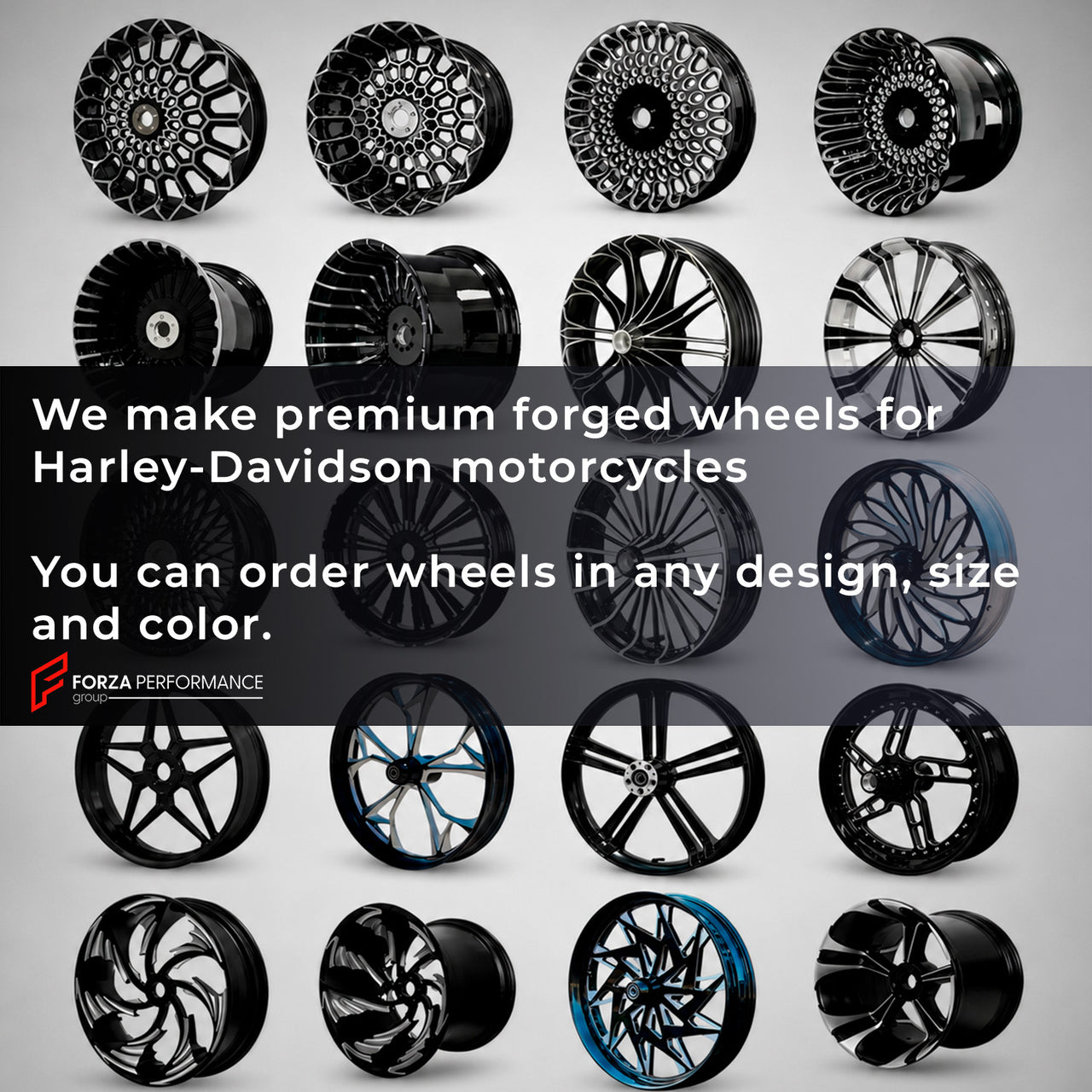 CUSTOM FORGED MOTORCYCLE WHEELS RIMS for HARLEY DAVIDSON XLH883 HUGGER ...