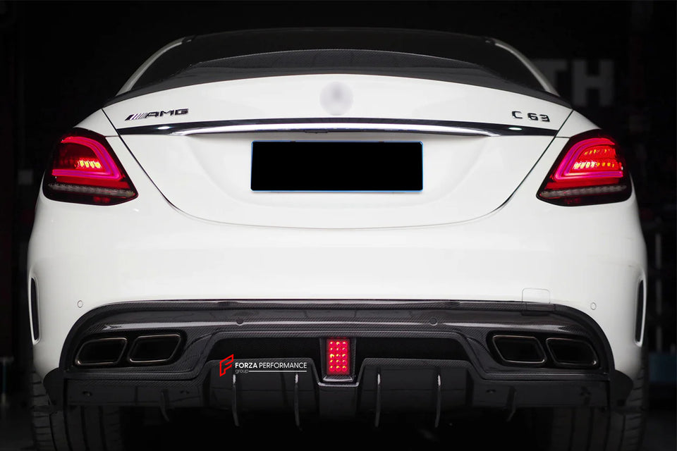 IMP DARWINPRO CARBON REAR DIFFUSER with CAPS for MERCEDES BENZ C CLASS