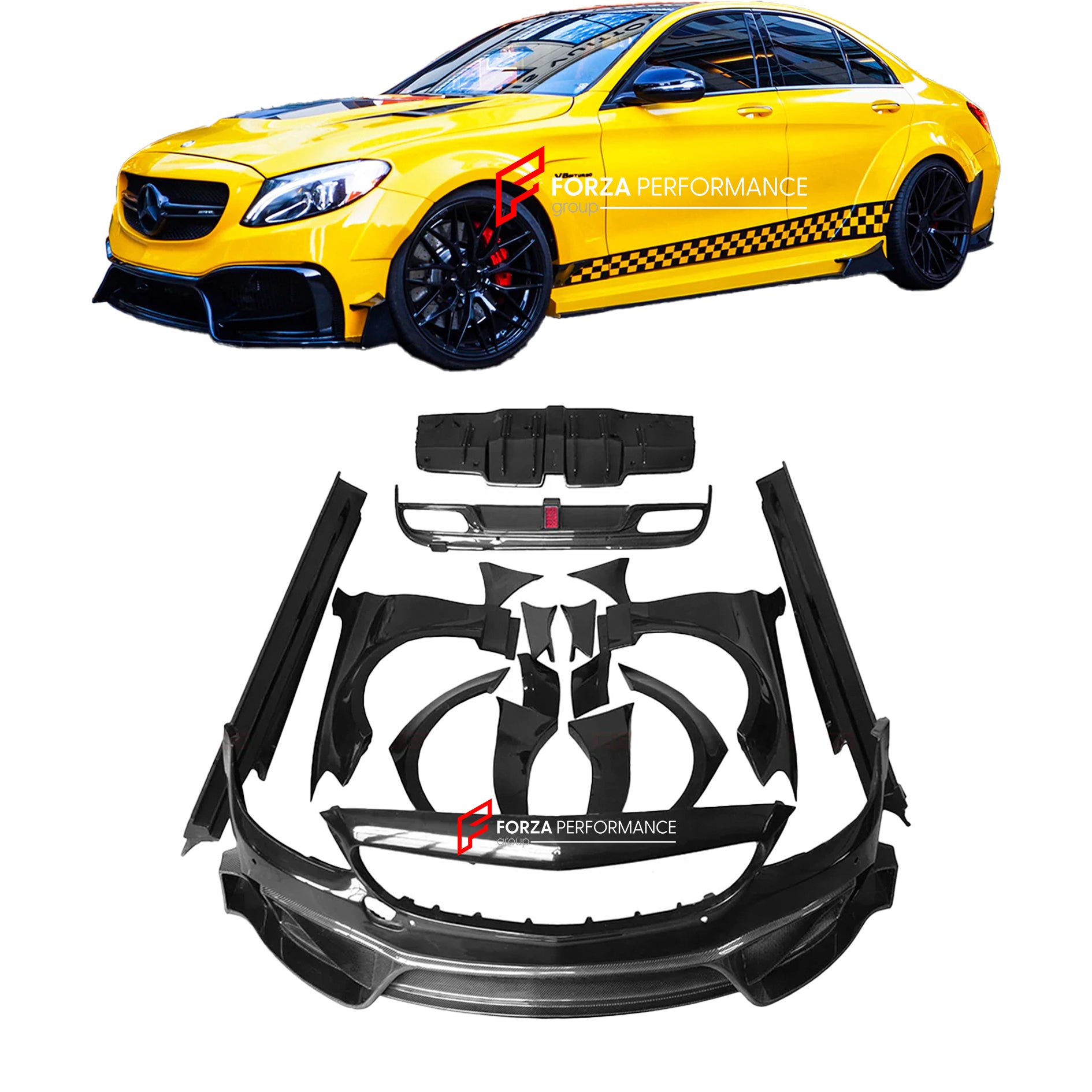 IMP PERFORMANCE CARBON WIDE BODY SOFT KIT for MERCEDES BENZ C63 W205 S