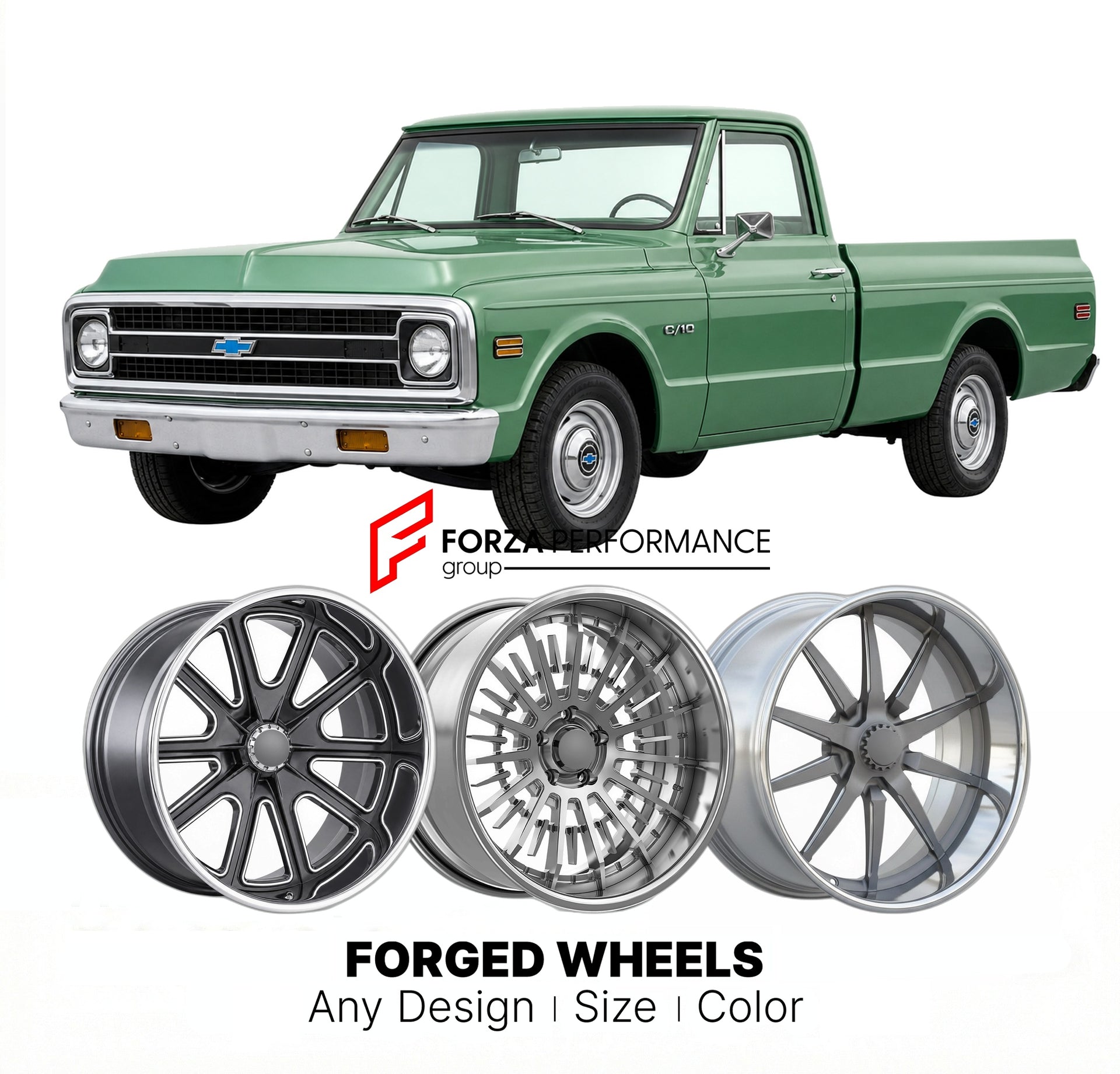 CUSTOM CLASSIC VINTAGE RESTOMOD RETRO OLD SCHOOL FORGED WHEELS RIMS fo