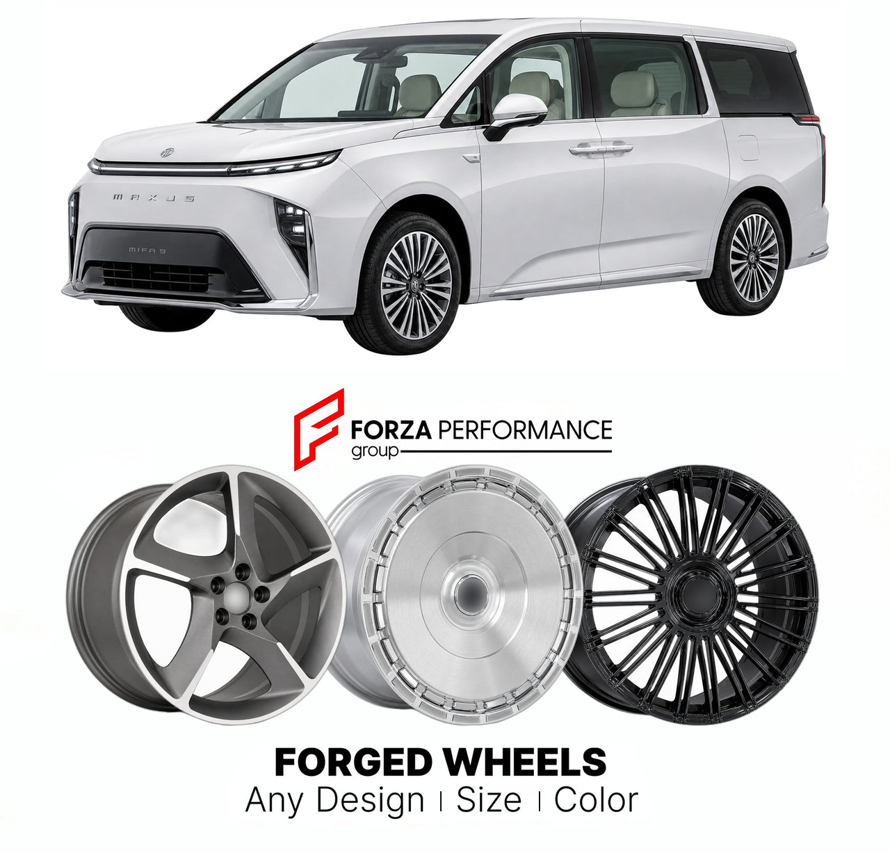 FORGED WHEELS RIMS for MG M9 MAXUS MIFA 9 TWIN 2024+