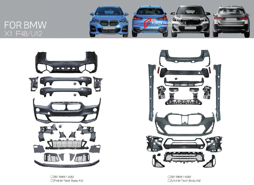 M-TECH BODY KIT FOR BMW X1 U11 U12 2022+ F48 LCI 2019-2022 – Forza ...