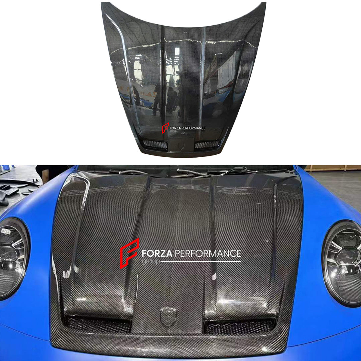 FORZA CARBON HOOD BONNET for PORSCHE 911 992.1 2019 - 2025 custom fit ...