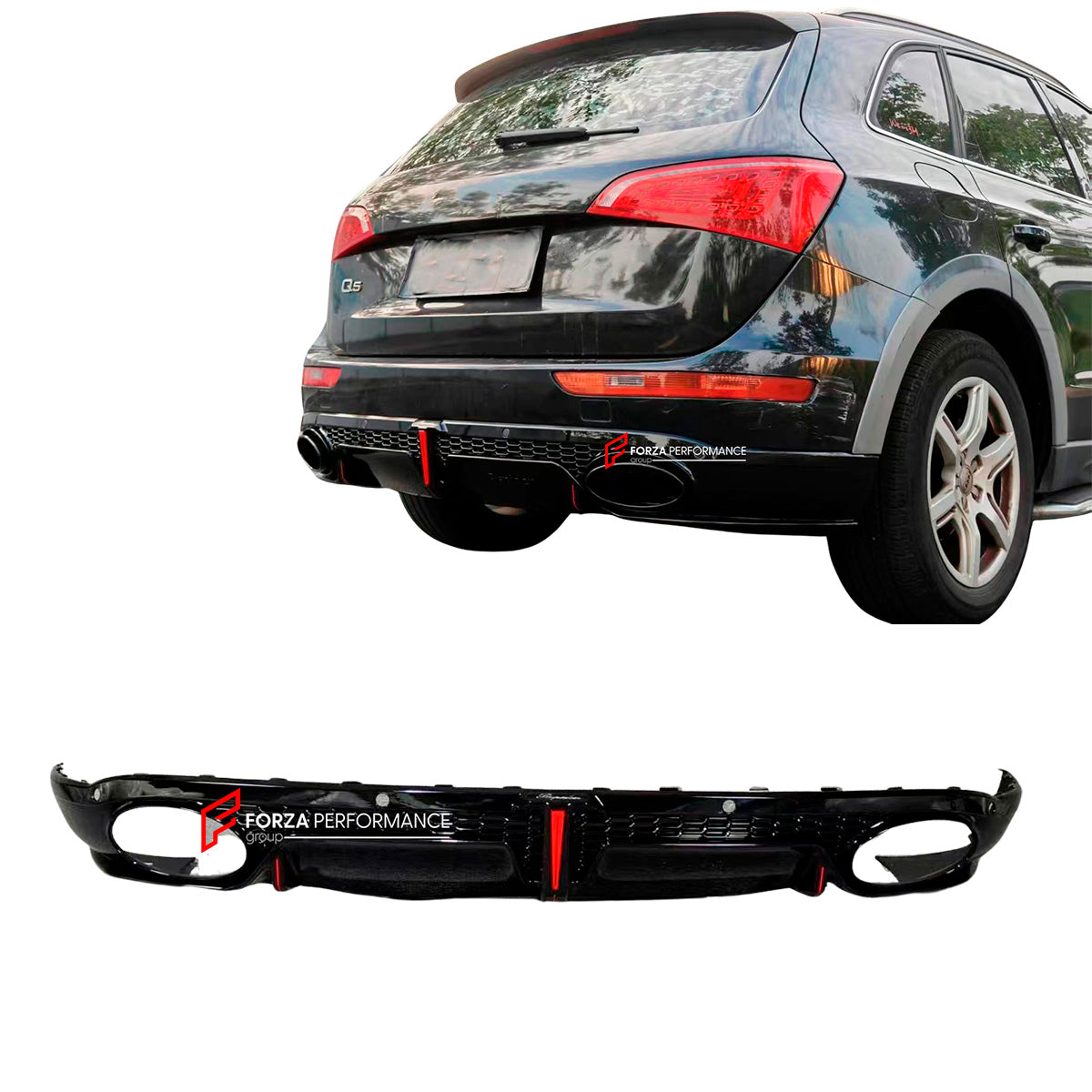 REAR DIFFUSER for AUDI Q5 8R 2009 - 2017