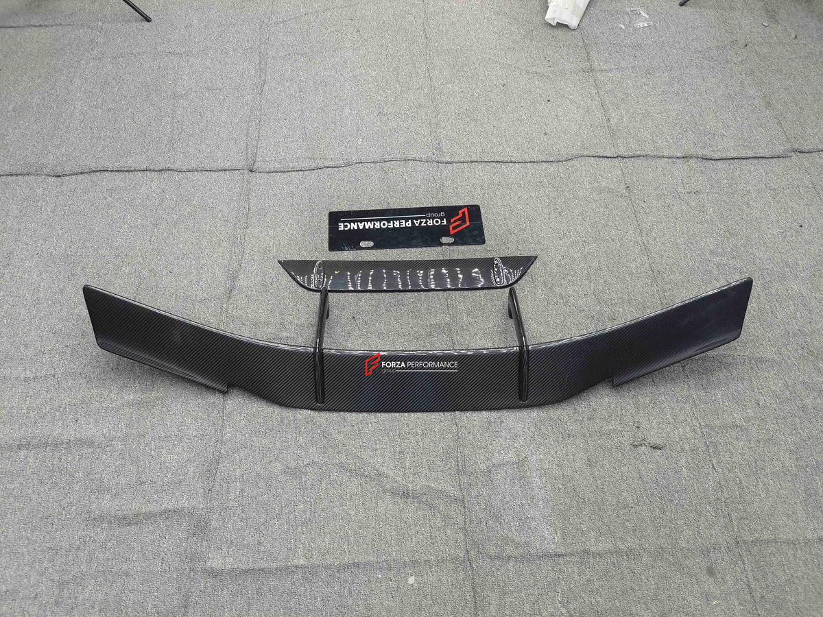 DRY CARBON FIBER REAR SPOILER WING for LAMBORGHINI HURACAN EVO COUPE S ...