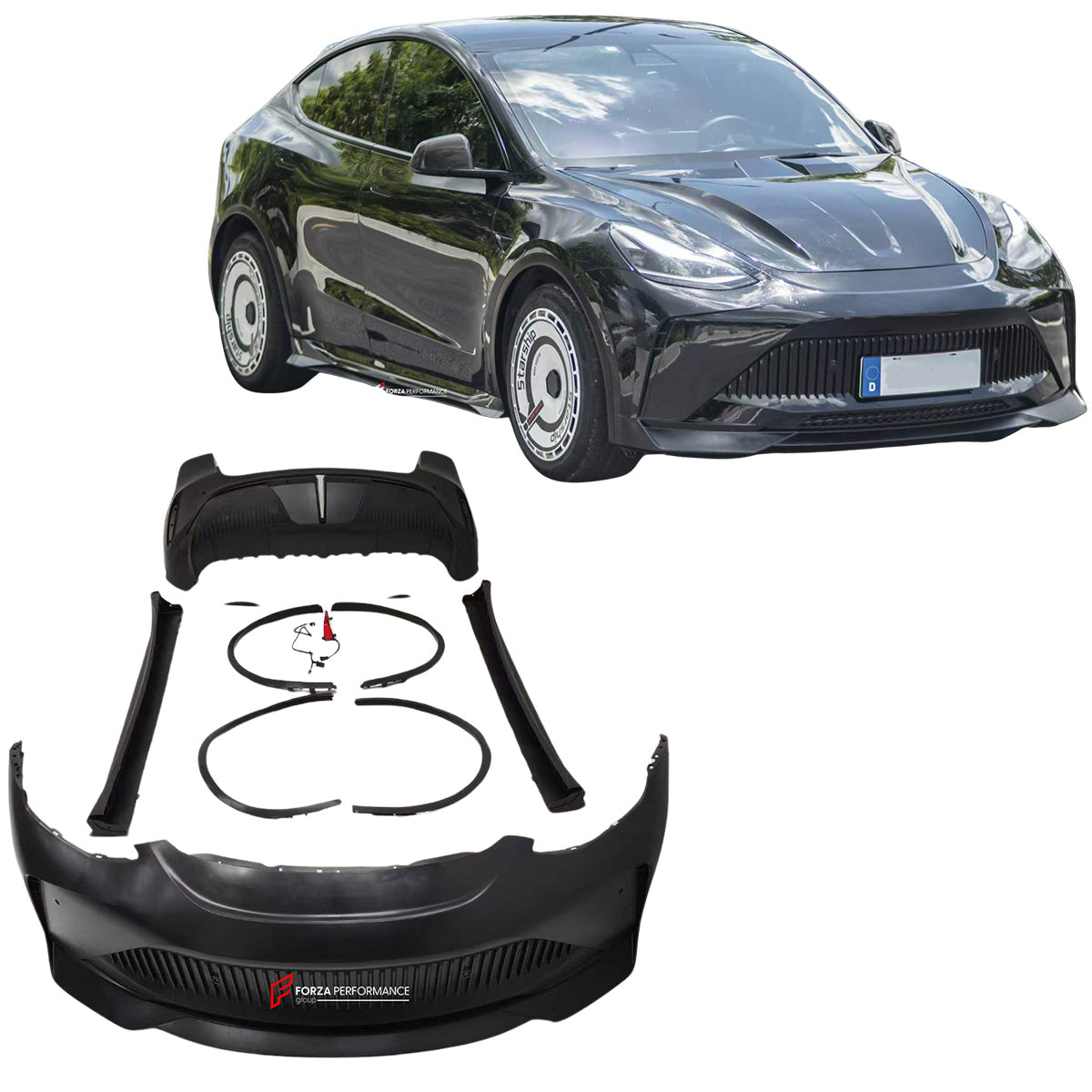 FORZA PERFORMANCE BODY KIT FOR TESLA MODEL Y custom fit STARSHIP
