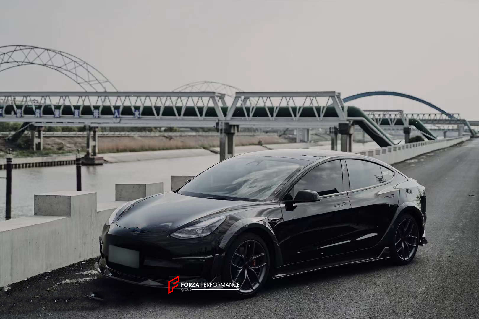 WIDE CARBON BODY KIT FOR TESLA MODEL 3 2016+