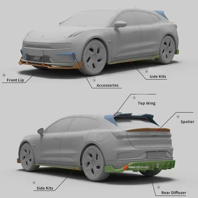 CARBON FIBER BODY KIT FOR ZEEKR 001 R-1 – Forza Performance Group