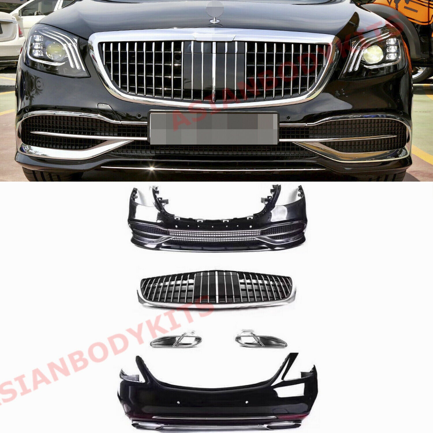 CONVERSION BODY KIT for MERCEDES BENZ CLASS W222 FACELIFT 2018 - 2020