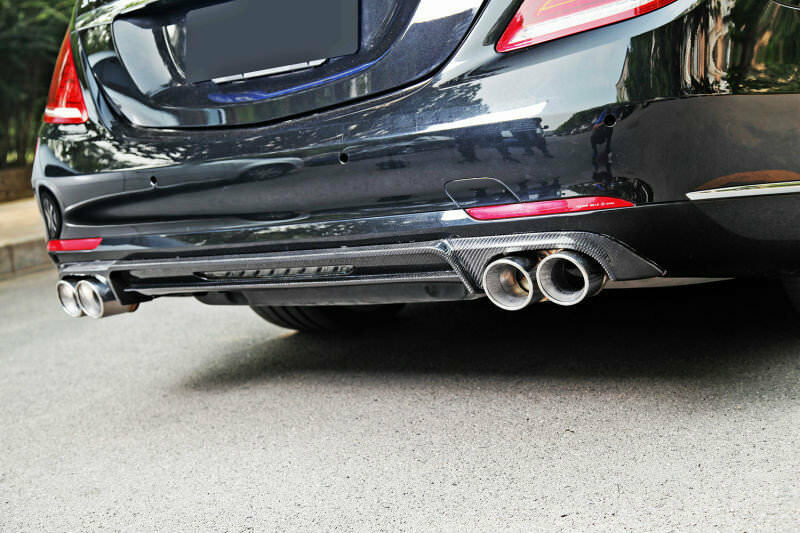 Benz S-class W222 CARBON REAR DIFFUSER with Exhaust Tips – Forza ...
